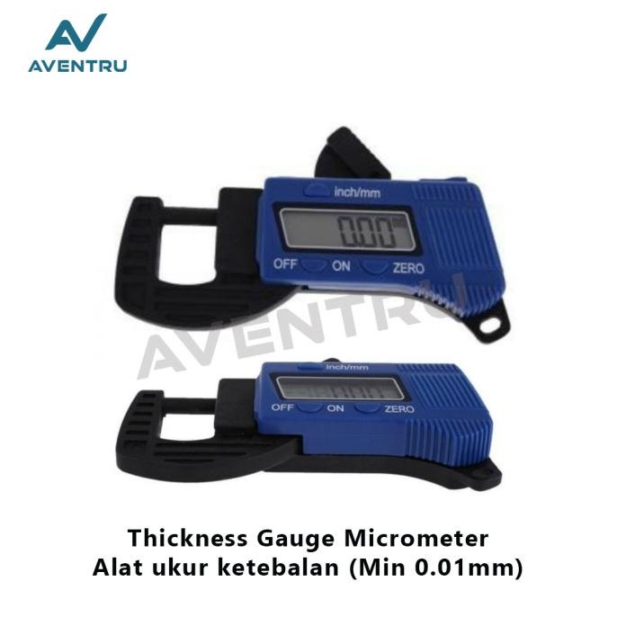 Jual Blue Digital 0.01mm Thickness Gauge Micrometer Carbon Fiber Mikro ...