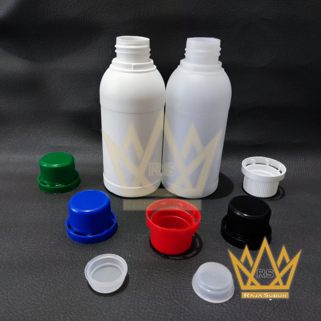 Jual " Botol LABOR 500 ml agro Pert 500ml Plastik HDPE kimia pupuk Bulet Tutup Hijau Biru Hitam ...