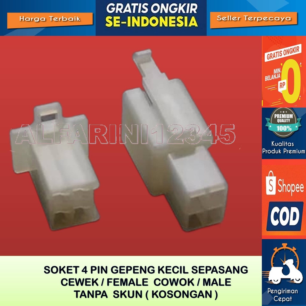 Jual Soket 4 pin kecil / soket motor / konektor / kabel motor / socket ...