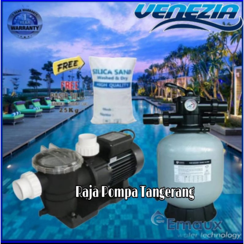 Jual Pompa Kolam Renang 1Hp Paket Pompa Venezia + Sand Filter Emaux ...