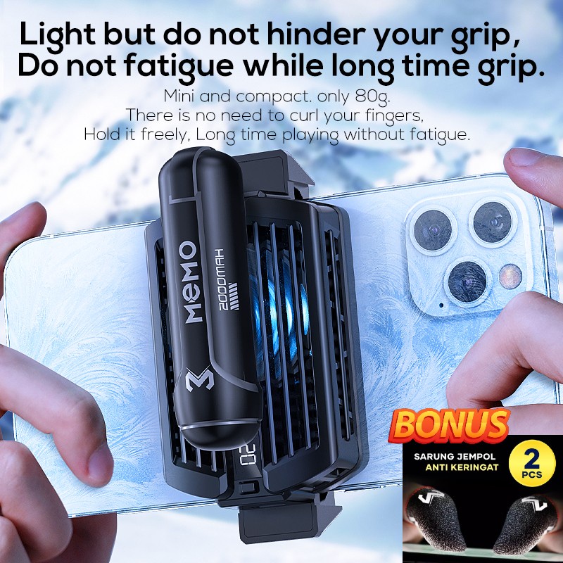 Jual MEMO DL10 RGB Phone Fun Cooler Phone Mobile Cooler with 2000mAh ...