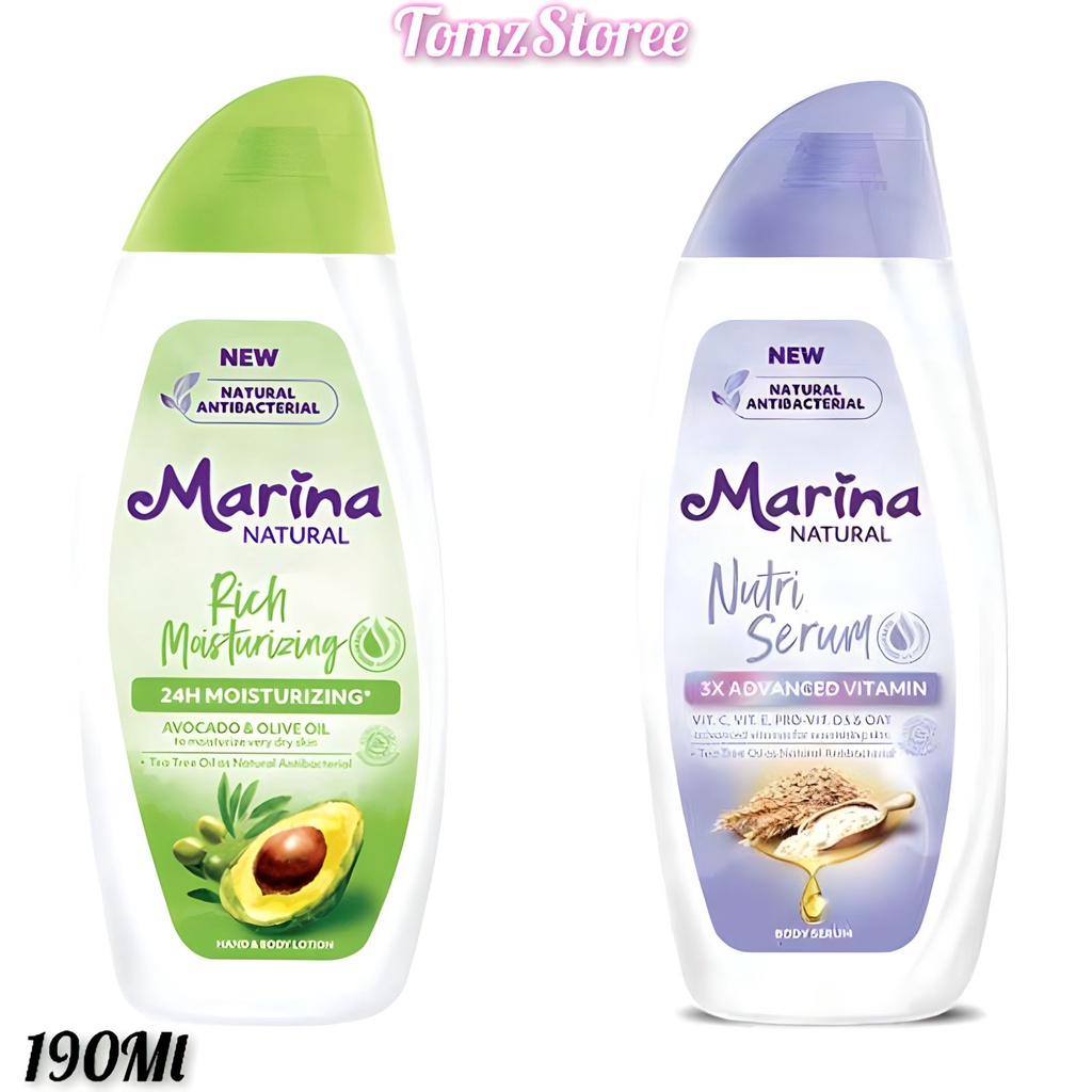 Jual Marina Natural Hand and Body Lotion Anti Bacterial 190ml | Shopee Indonesia