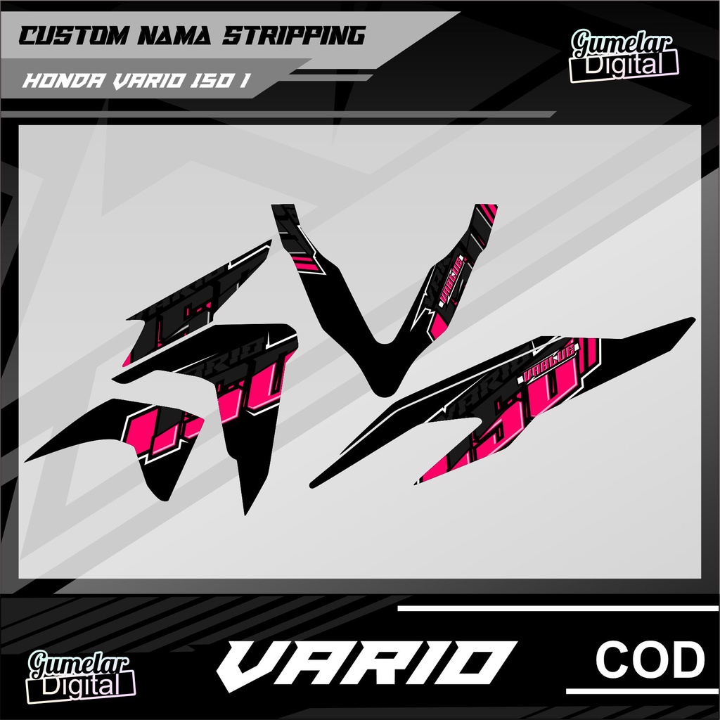Jual STRIPING VARIO 125/150 SIMPLE ELEGAN 2018-2021 01 | Shopee Indonesia