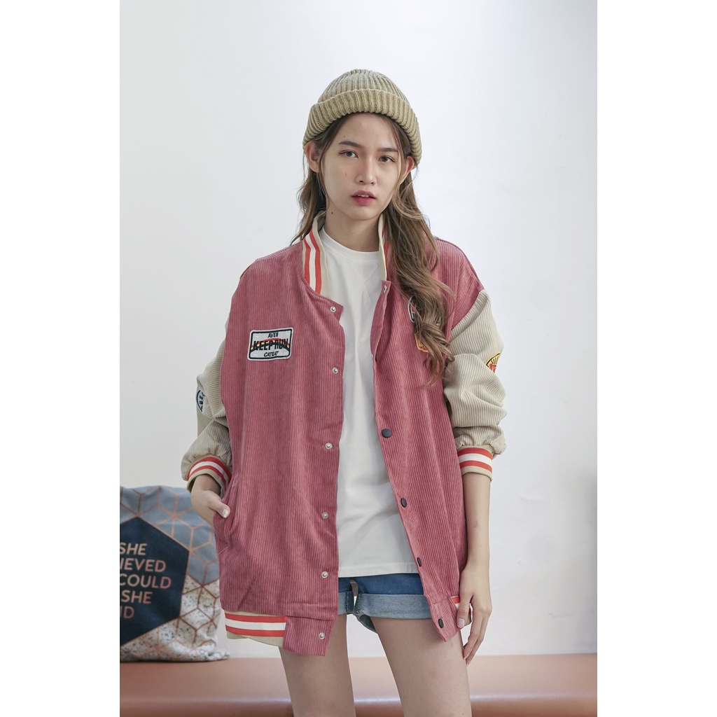 Jual Jade Suede Varsity Jacket | Shopee Indonesia