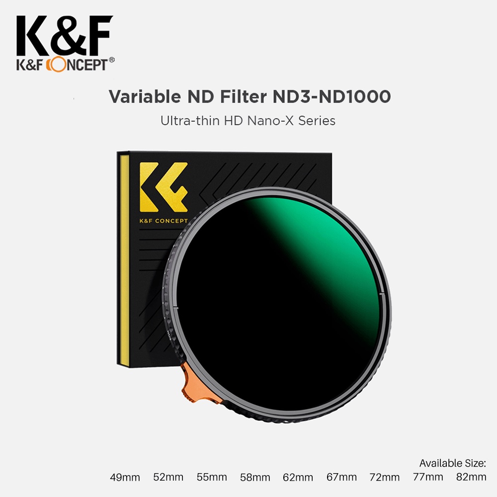 Jual K&F Concept Lens Filter Nano-X Variable ND3-1000 Filter - Variant ...