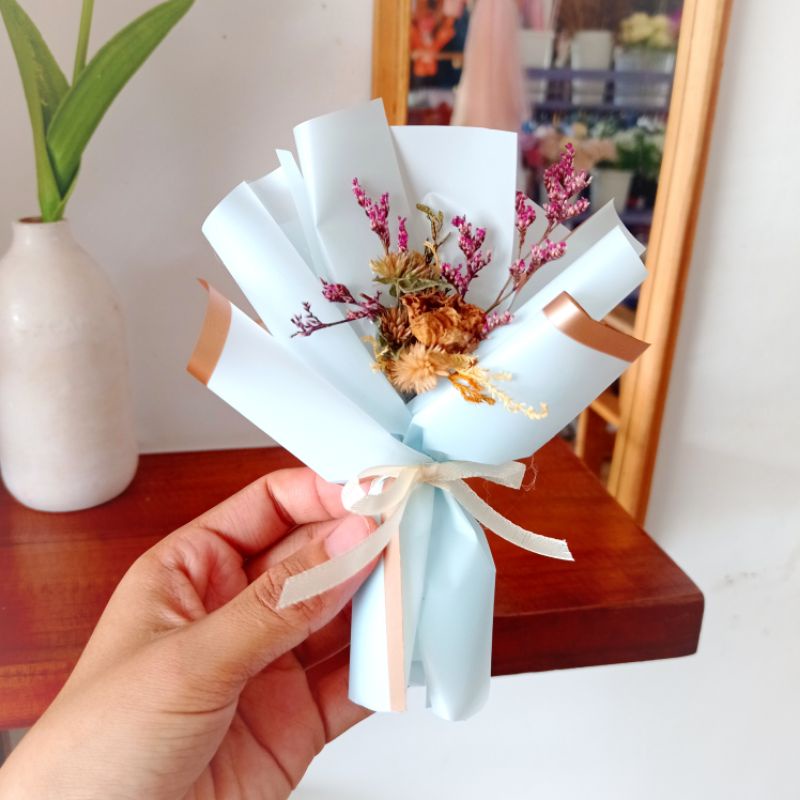 Jual Buket Mini Bunga Kering | Dried Flower Mini Bouquet | Yumori ...