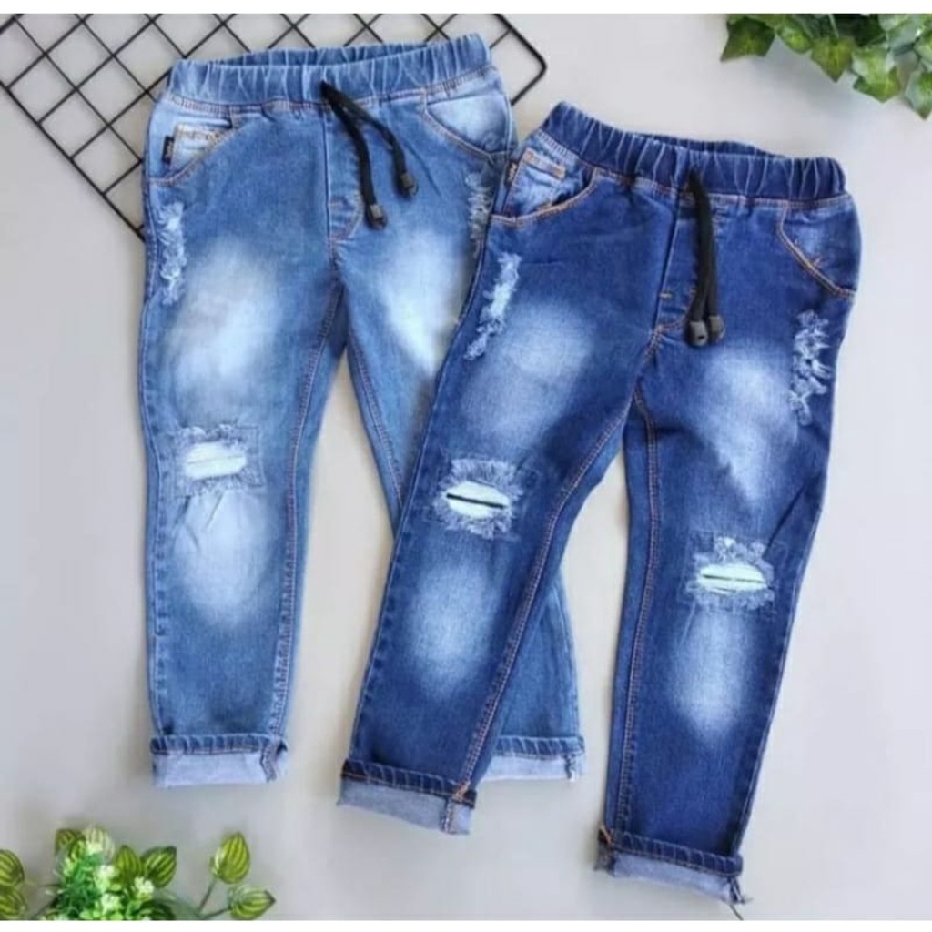 Jual Celana Anak Jeans/Bawahan Jeans Anak Laki-Laki model rippet sobek distro 3_10tahun | Shopee ...