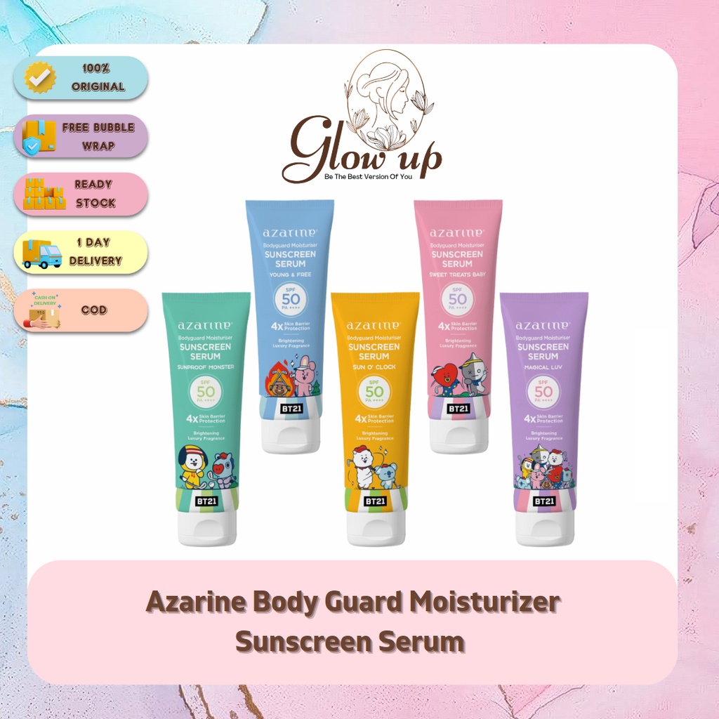 Jual Azarine Body Guard BT21Moisturizer Sunscreen Serum 100ml | Shopee ...