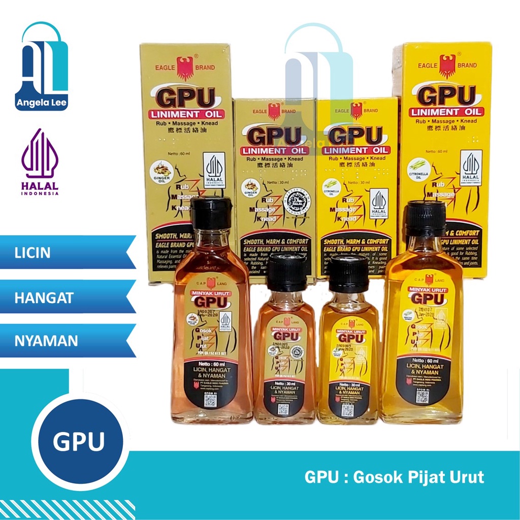 Jual Cap Lang Minyak Urut GPU Gosok Pijat Urut Sereh Jahe Nyeri Pegal ...