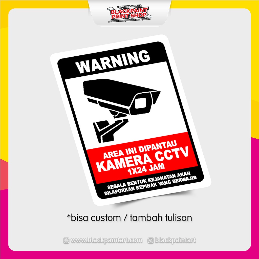 Jual Stiker Area CCTV | Shopee Indonesia