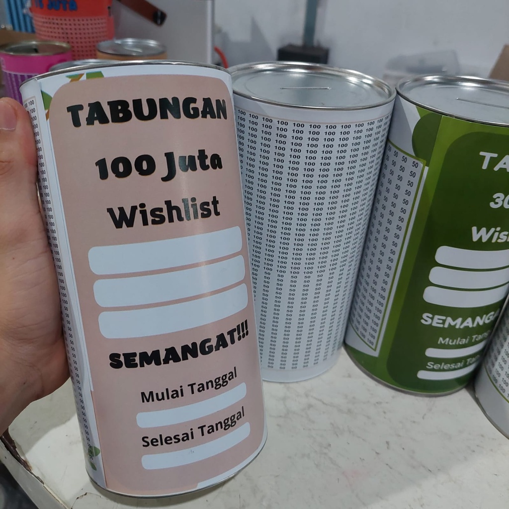 Jual Celengan Target Murah Permanen 30 50 100 Juta Tabungan Target 50 ...