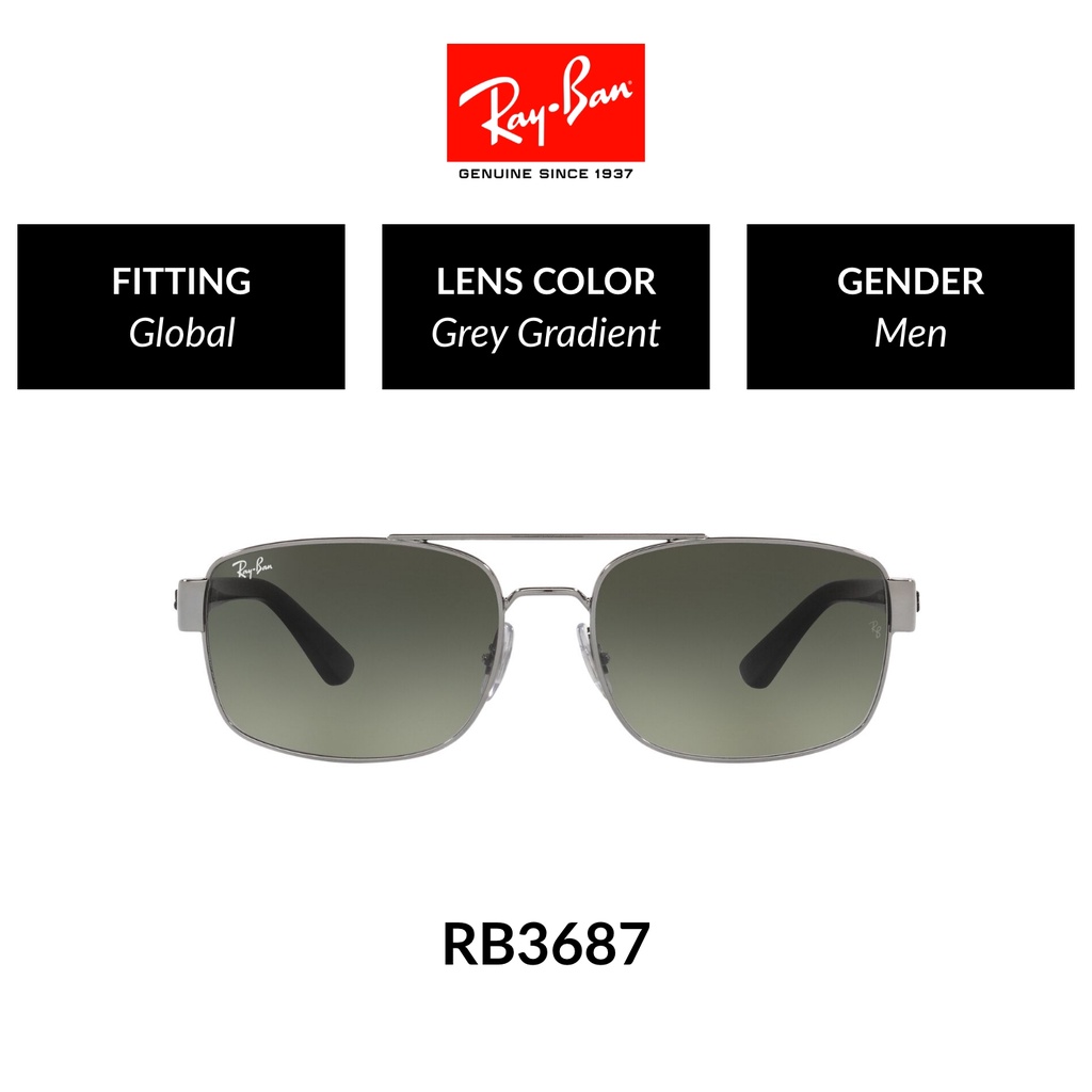 Jual RAY-BAN | RB3687 004/71 | Global Fitting | Sunglasses | 58mm ...