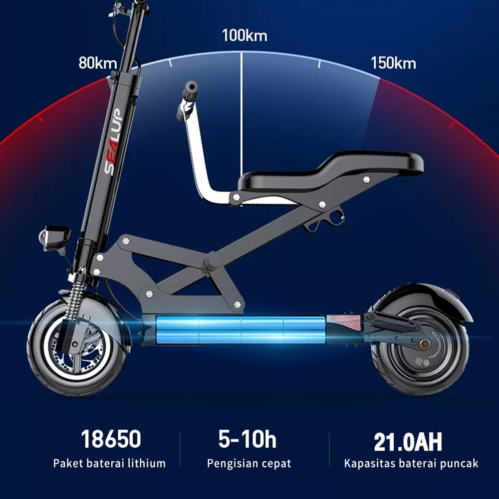 Jual SCOOTER Elektrik Skuter Sepeda Listrik Otoped SEALUP Q13 48v 1000w ...