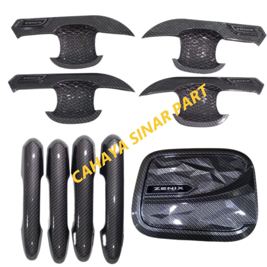 Jual PAKET OUTER DAN COVER HANDLE PLUS TANK COVER INNOVA ZENIX CARBON | Shopee Indonesia
