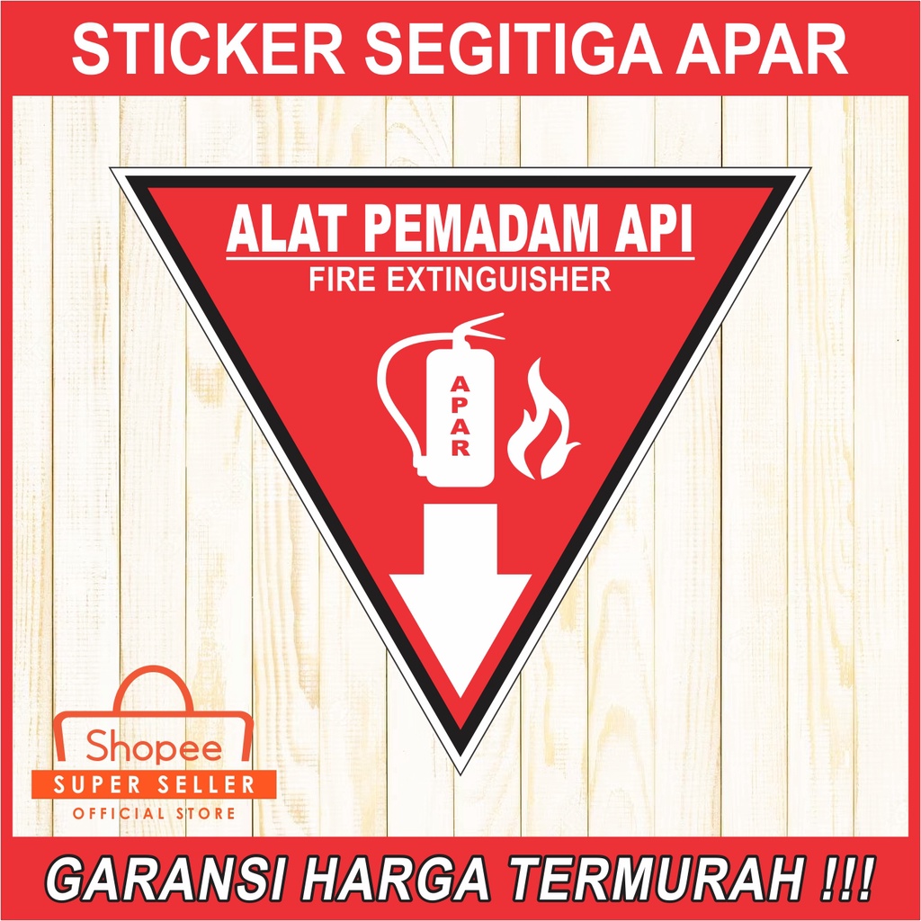 Jual STICKER SIGN K3 SEGI TIGA BESAR PETUNJUK APAR FIRE EXTINGUISHER ...