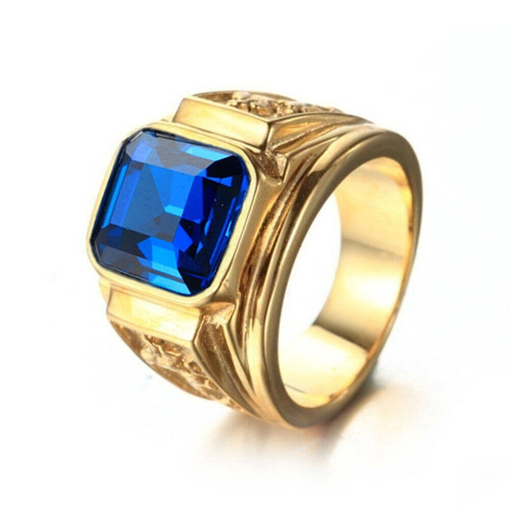 Jual Cincin Batu Pria Safir Biru Ruby Merah Men Ring Batu Hitam ...
