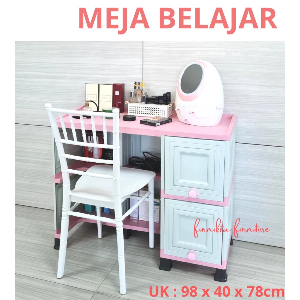 Jual MEJA TULIS CLUB SOHO MEJA BELAJAR ANAK PINK MINIMALIS PUTIH ...