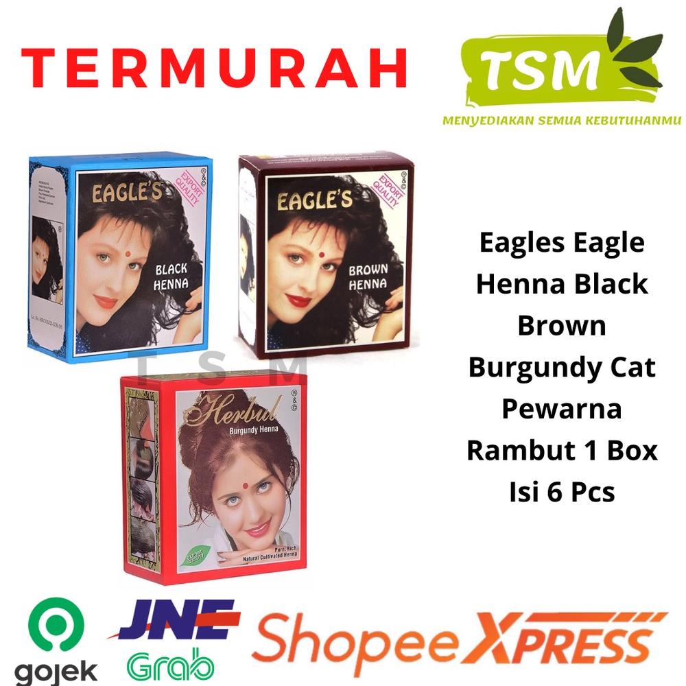 Jual EAGLES EAGLE HENNA BLACK BROWN BURGUNDY CAT PEWARNA RAMBUT 1 BOX ...