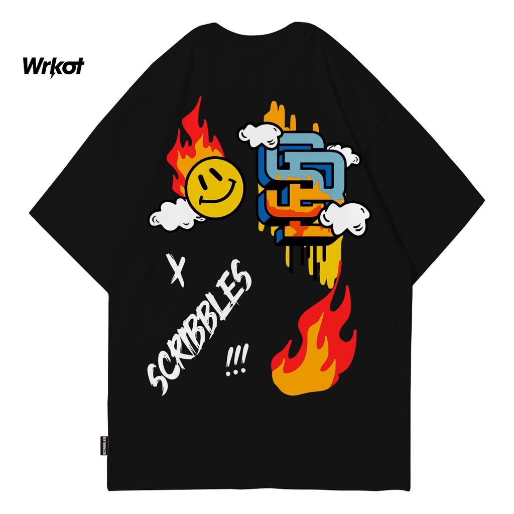 Jual Workout Stretwear x Scribbles Kaos Oversize Original Workout Basic ...