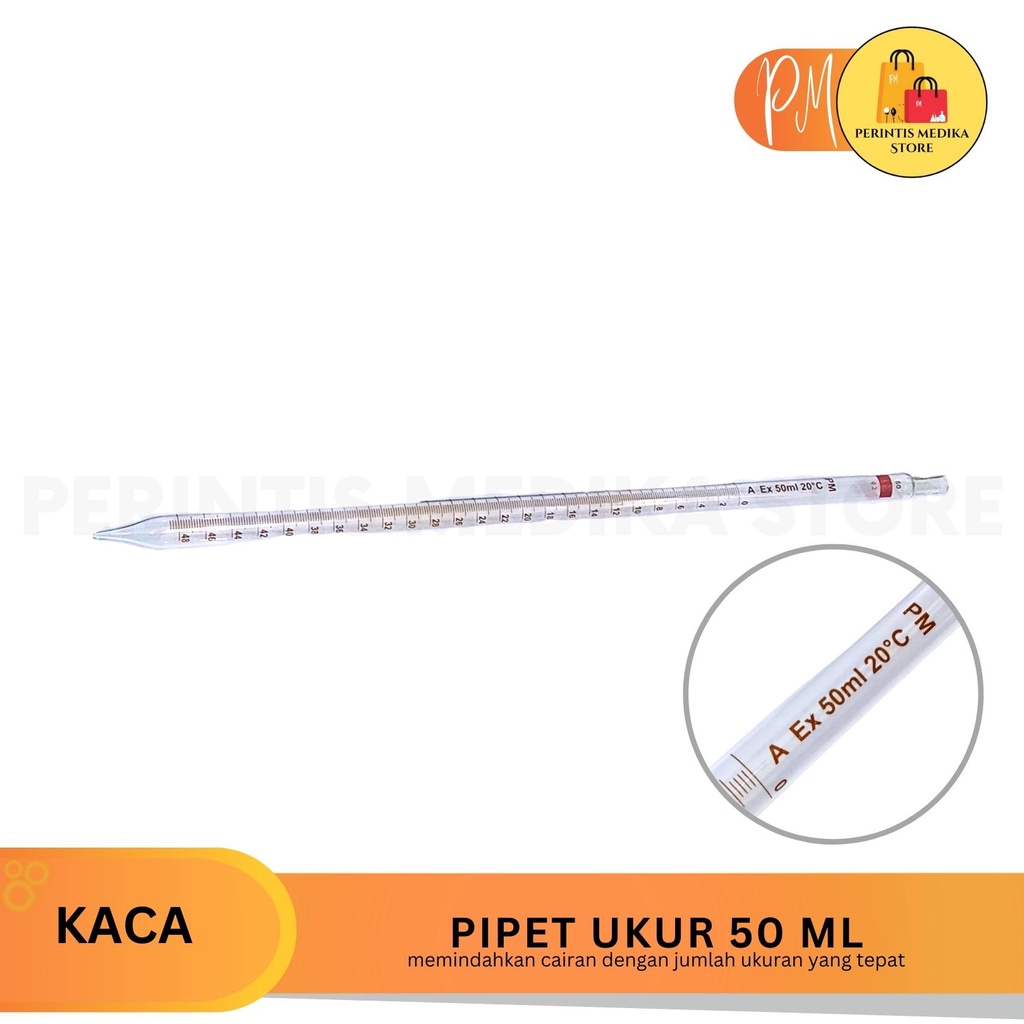 Jual Pipet Ukur Kaca 50 ml Garis Marun l Pipet Ukur 50ml Memiliki Skala ...