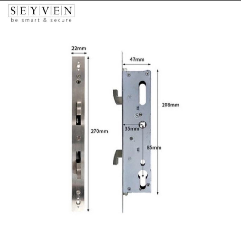 Jual SEYVEN Mortise Lock 3585 Lock Body Pintu Sliding | Shopee Indonesia
