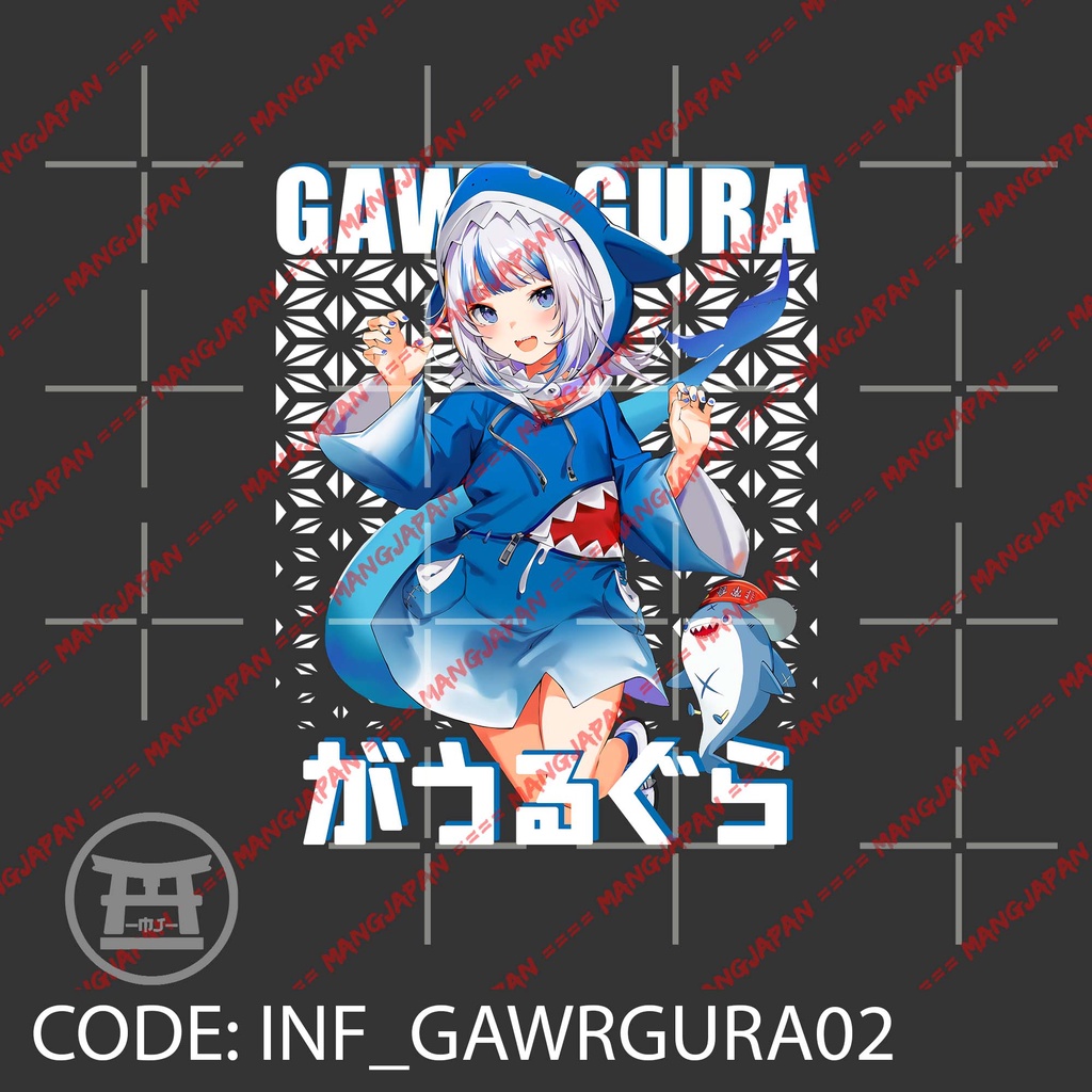 Jual Kaos distro infinite anime vtuber GAWR GURA GOOMBA - HOLOLIVE ENG ...
