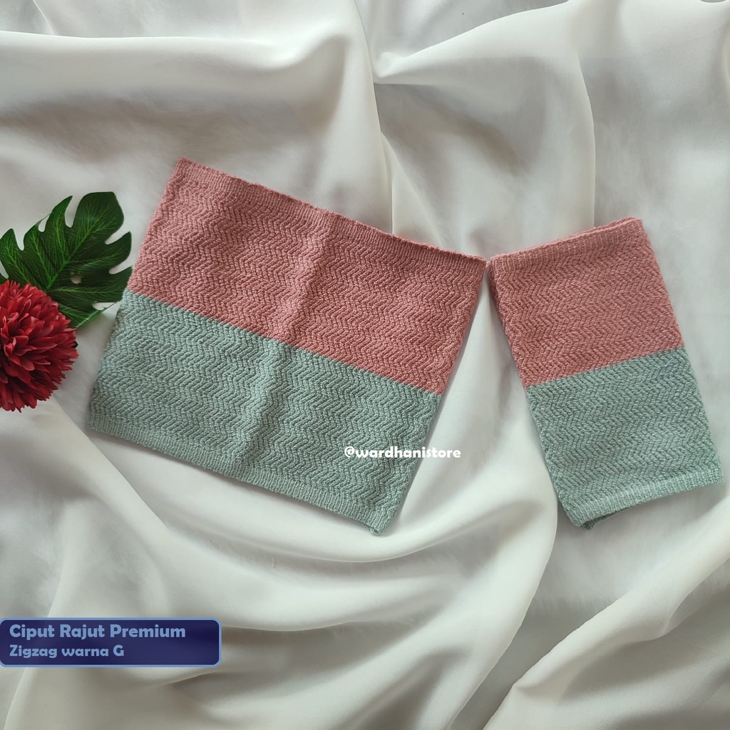 Jual Ciput Rajut Premium Twotone || Inner Hijab Anti Pusing Motif ...