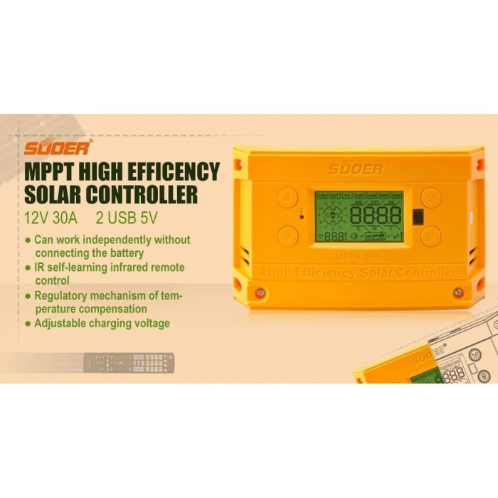 Jual Controller Charger 30 ampere ST-H1230 12 Volt 30A MPPT Suoer ...