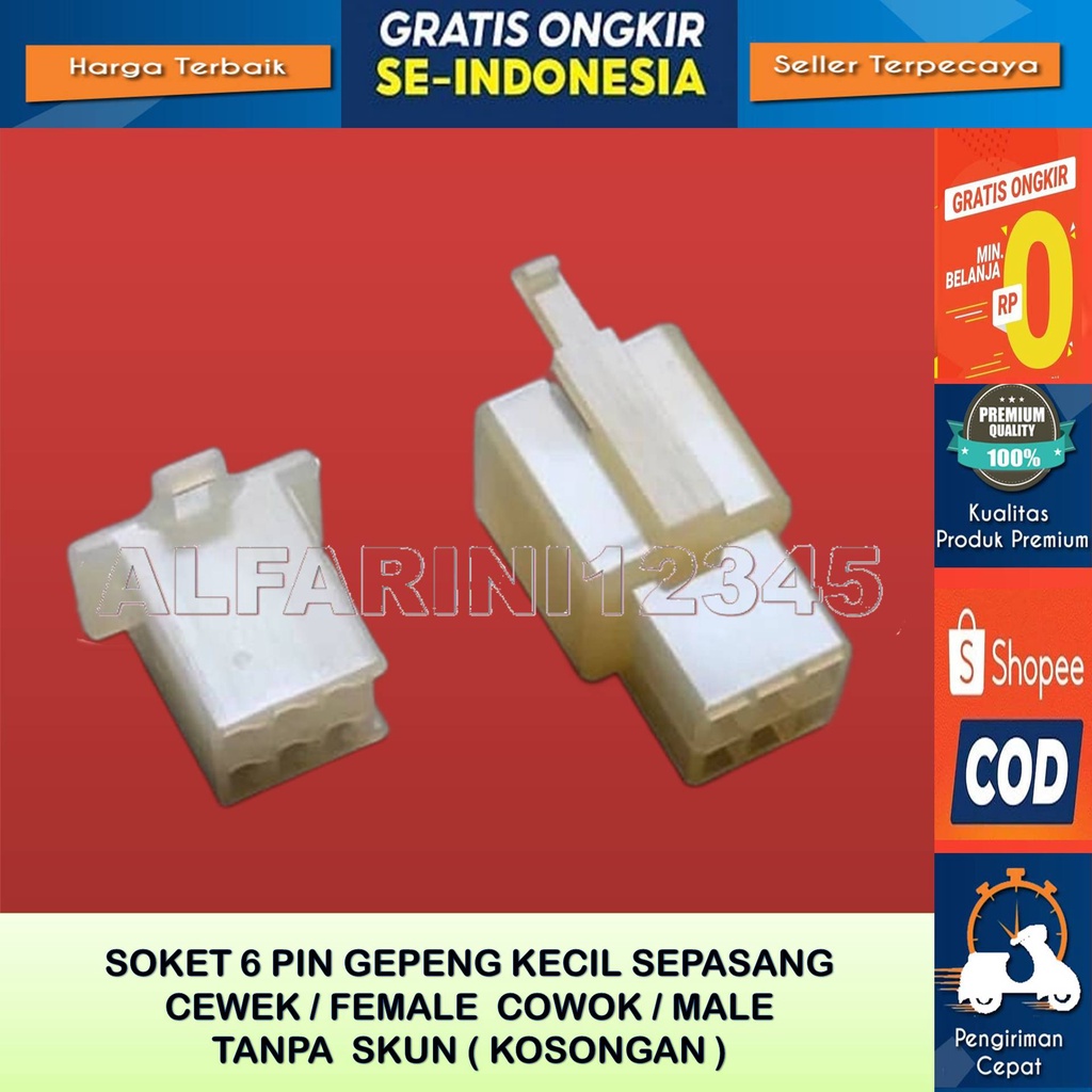 Jual Soket 6 pin kecil / soket motor / konektor / kabel motor / socket ...