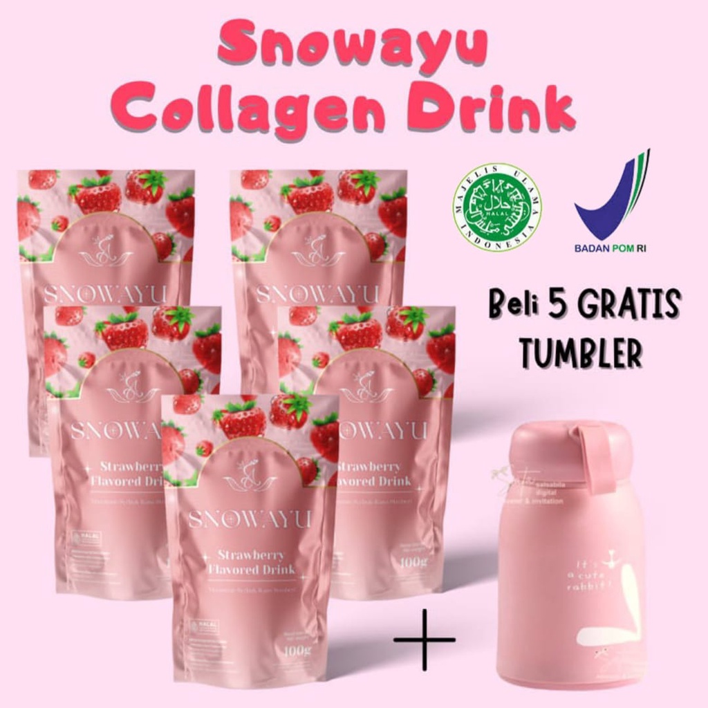 Jual SNOWAYU COLLAGEN DRINK PAKET USAHA 5 PUCH MINUMAN SERBUK PEMUTIH BADAN DARI DALAM MINUMAN ...