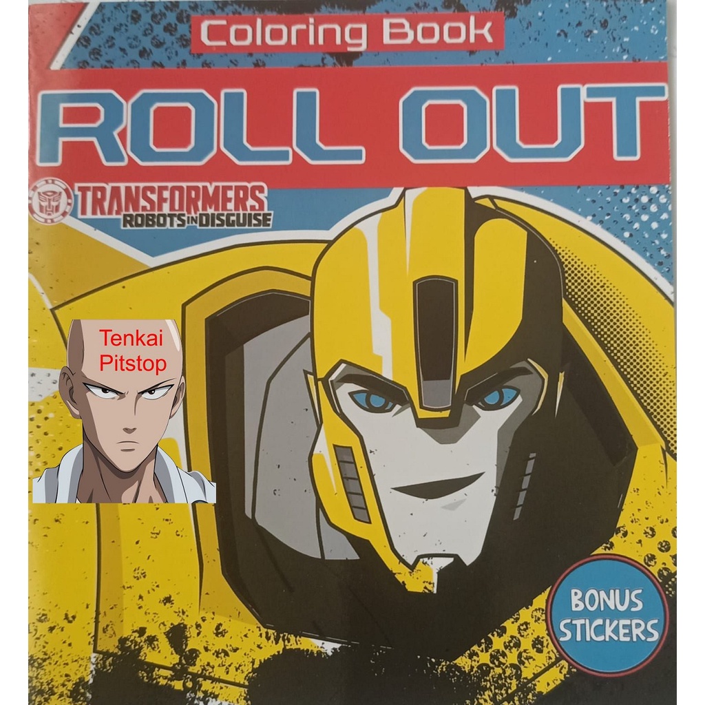 Jual Buku Mewarnai/Coloring Book Transformers " Roll Out"+ Bonus Stiker ...