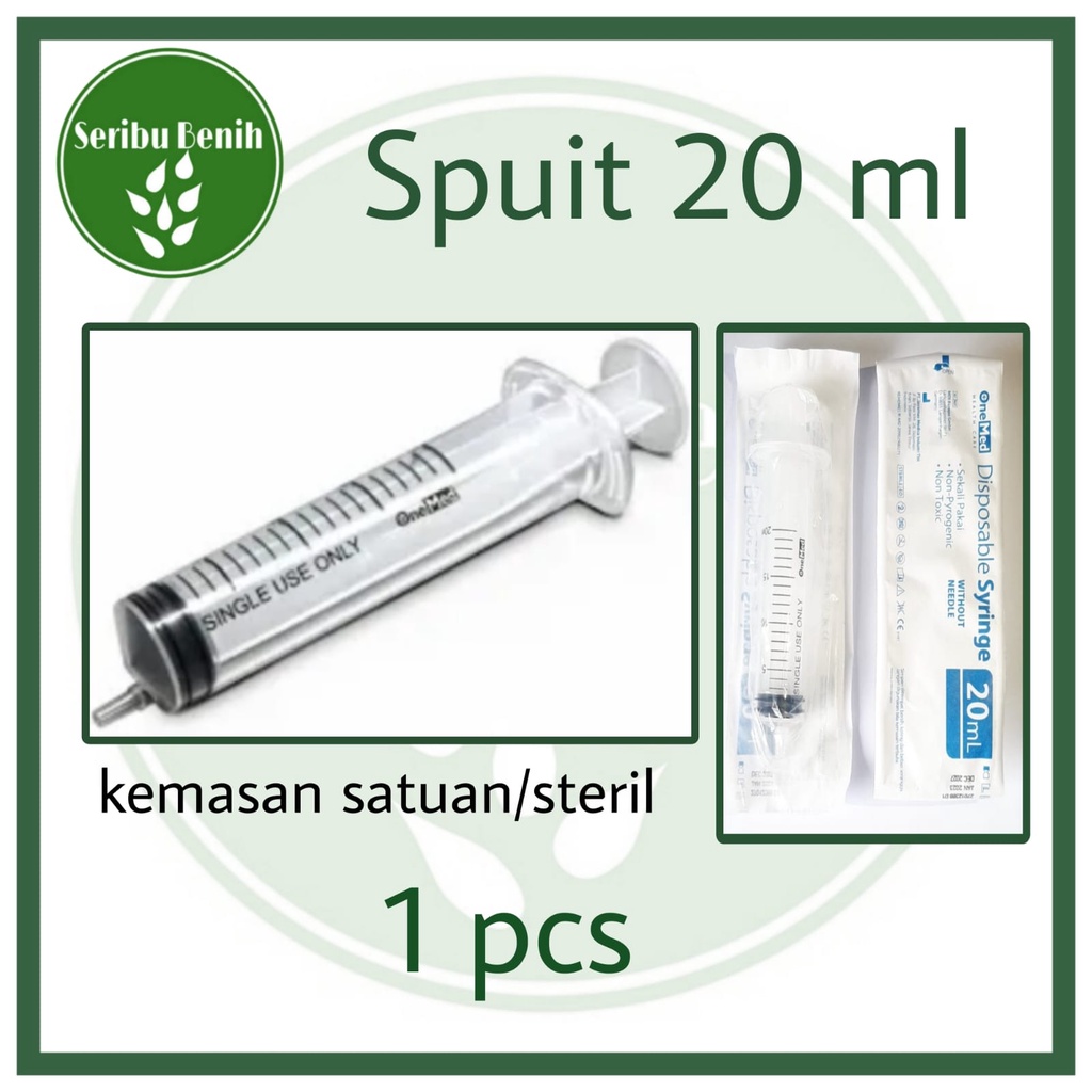 Jual Spuit 20cc Steril OneMed - Spuid 20ml Tanpa Jarum Takaran AB Mix ...