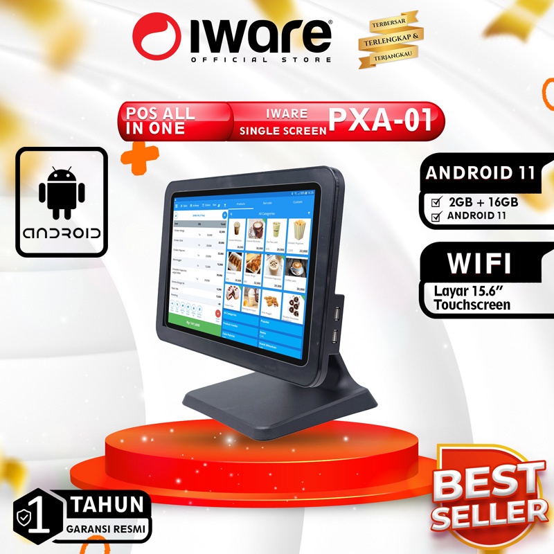 Jual Iware Mesin Kasir Android 11 Pos All In One PXA-01 | PXA-1H BT WF Touchsreeen | Shopee ...