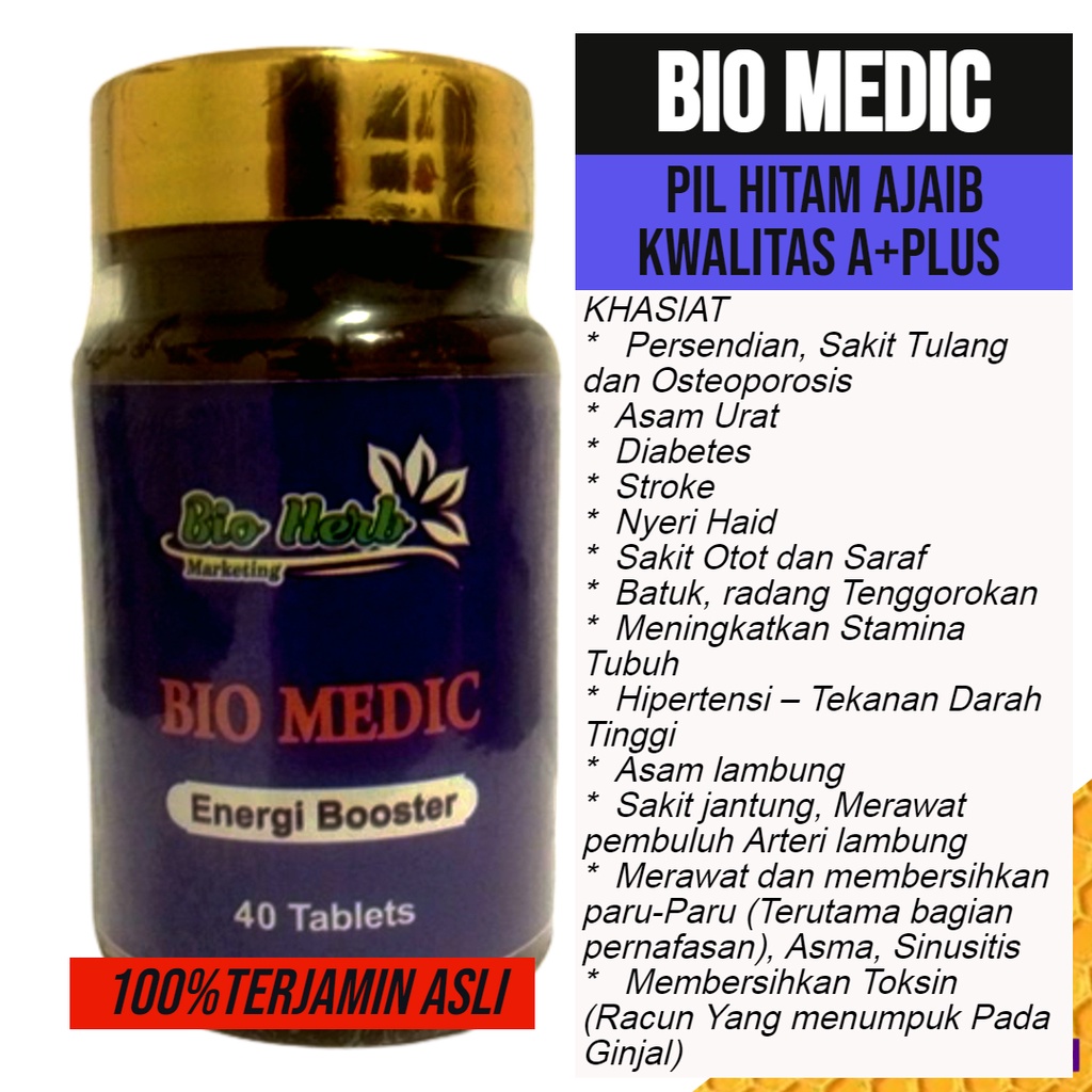 Jual Biomedic Pil Hitam Ajaib 100% Original Terjamin | Shopee Indonesia