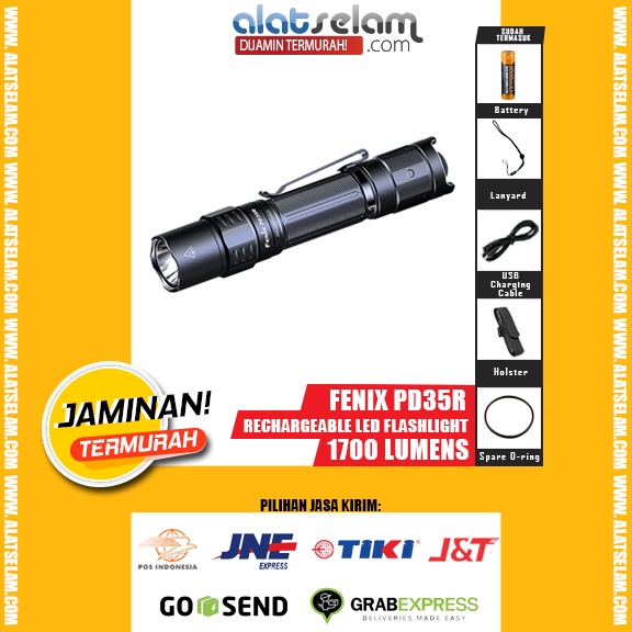 Jual Senter Fenix PD35R USB-C Rechargeable LED 1700 Lumens / Senter ...