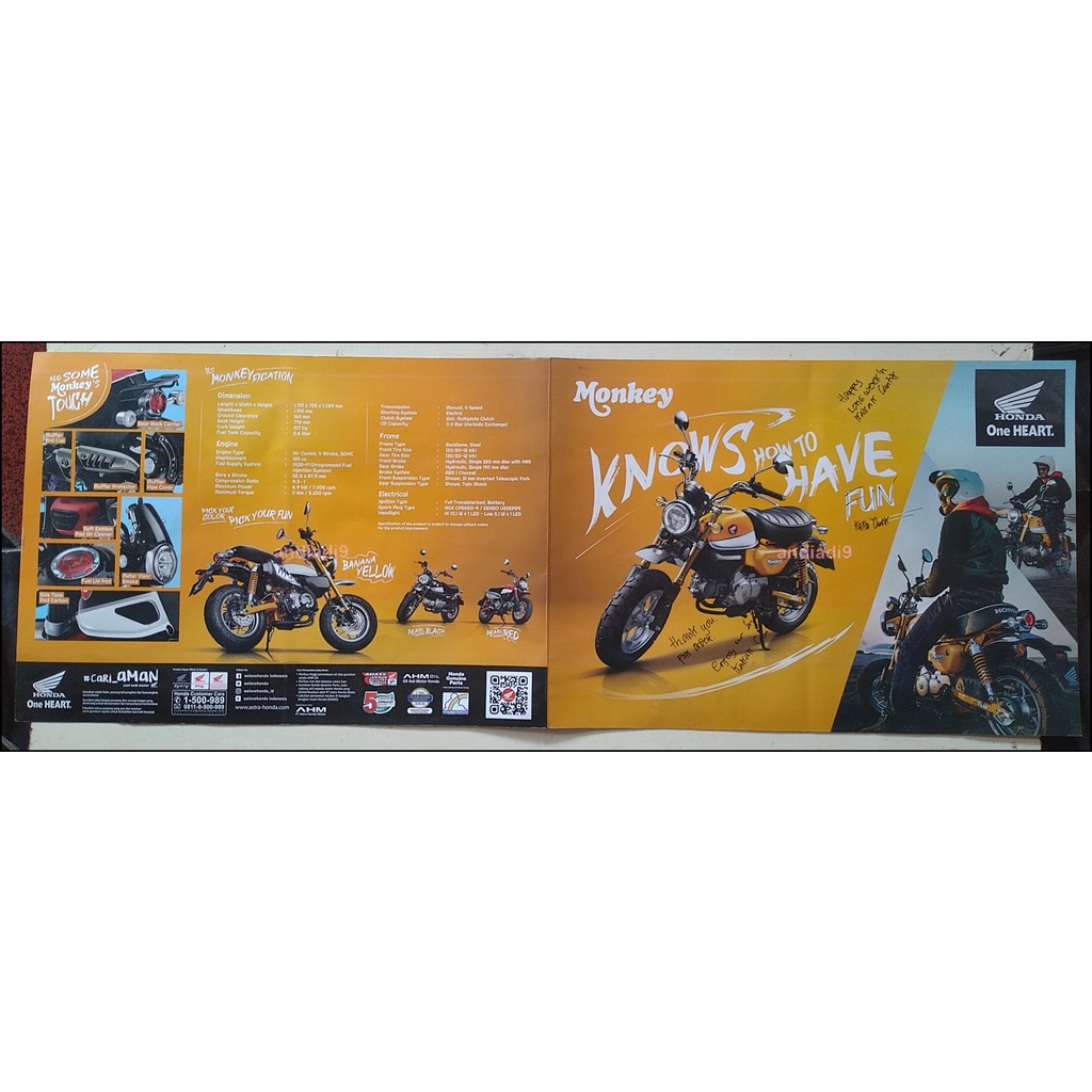 Jual BROSUR SEPEDA MOTOR HONDA MONKEY | Shopee Indonesia
