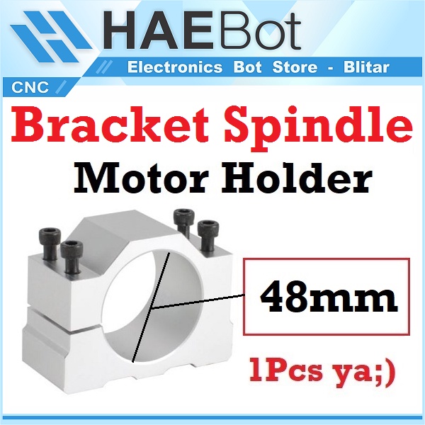 Jual [HAEBOT] Bracket Spindle Clamp Motor Holder 48mm D48 Mount Dudukan ...