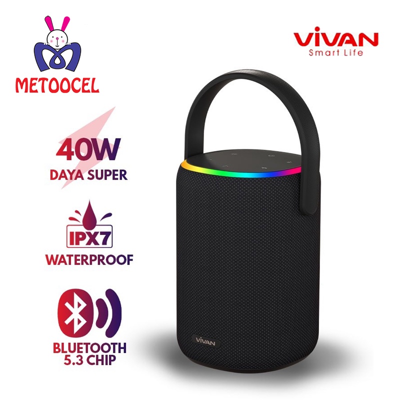 Jual VIVAN VS50 Speaker Bluetooth Ultra Bass 40W Portable Waterproof ...