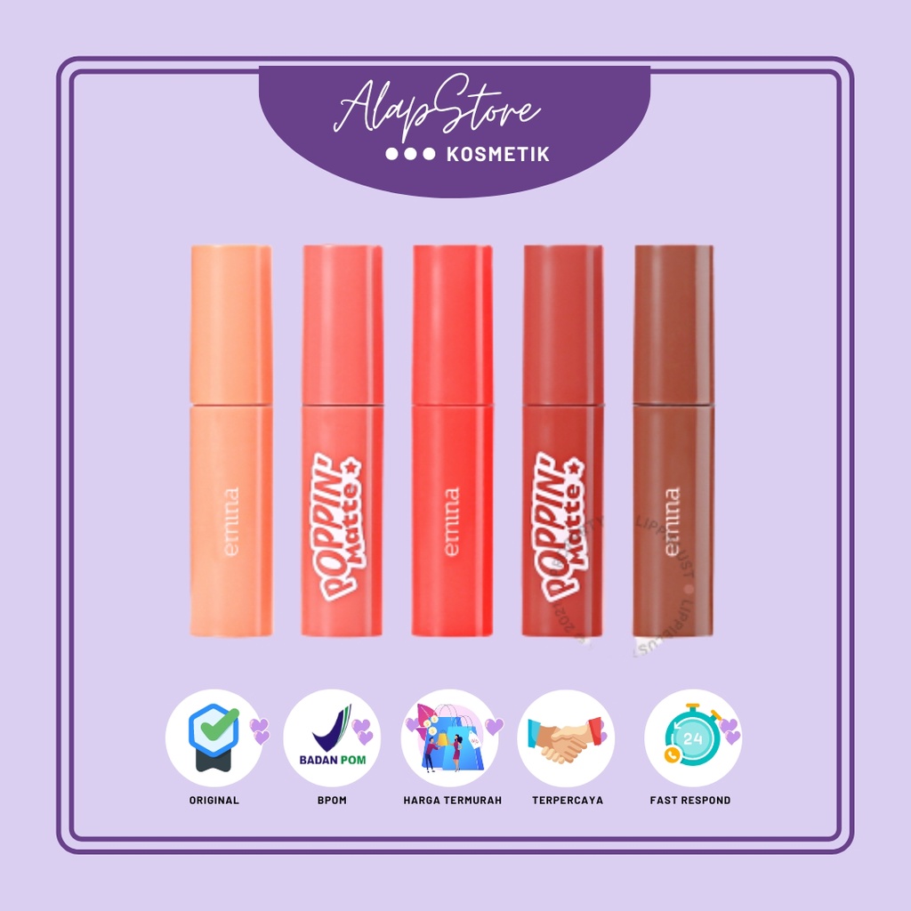 Jual Emina Poppin Matte 4.5g | Lip Cream | Shopee Indonesia