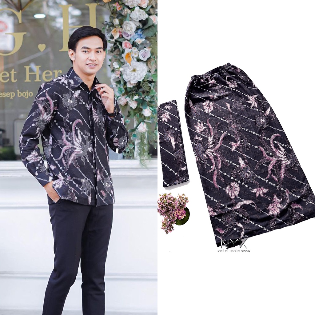 Jual (BISA PILIH MOTIF) Couple Batik Black Series - Rok Span Free ...