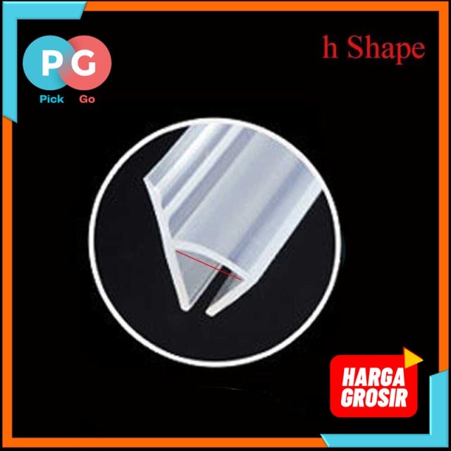Jual Alloet Silikon Sealing Strip Kaca Pintu Jendela Type H - TP40 ...