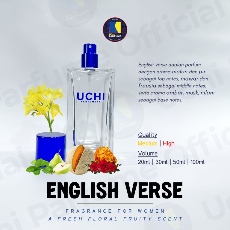 Jual Uchi Parfume English Verse (30ml,50ml,100ml) | Shopee Indonesia