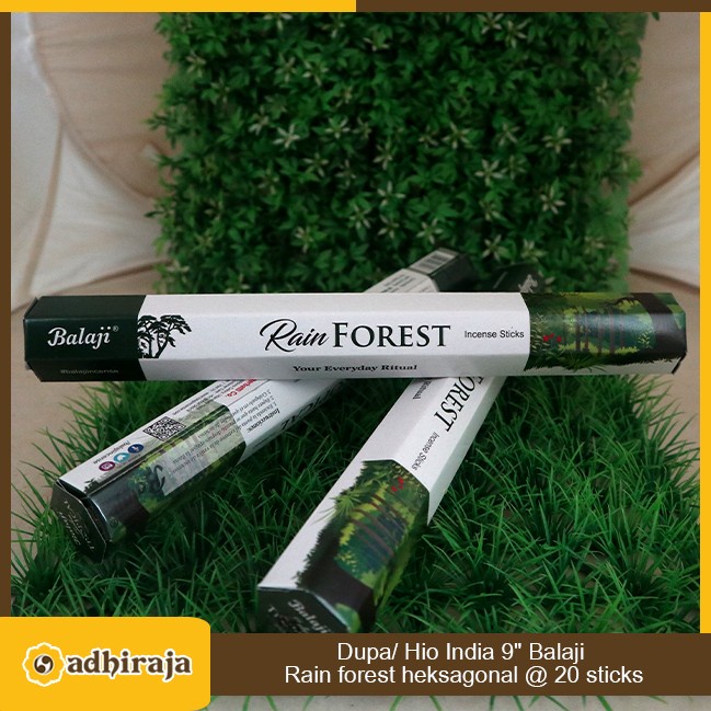 Jual Dupa Hio India Wangi Rain Forest Balaji heksagonal 9" @20 sticks ...