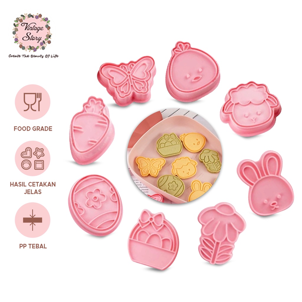 Jual Cetakan Roti Kue Kering Cutter Cookies 3D Mold Motif Karakter 8 in ...