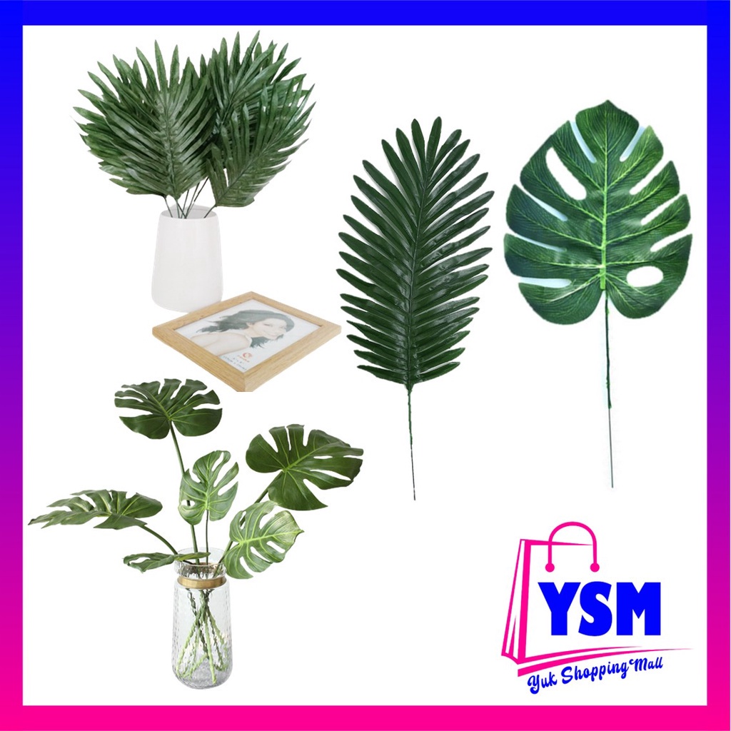Jual YSM Daun Pakis Artificial Palem 53 Daun Plastik Hiasan Dekorasi ...