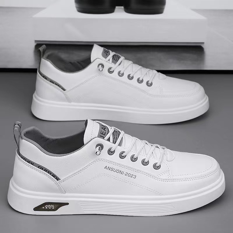 Jual Highland Sepatu Pria Putih Polos Kerja Sepatu Formal Slip On ...