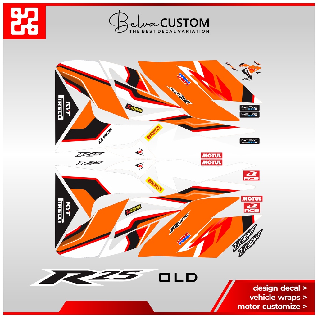 Jual Striping R25 Old Livery HRC Racing Tri Color - Stiker Motor Yamaha ...