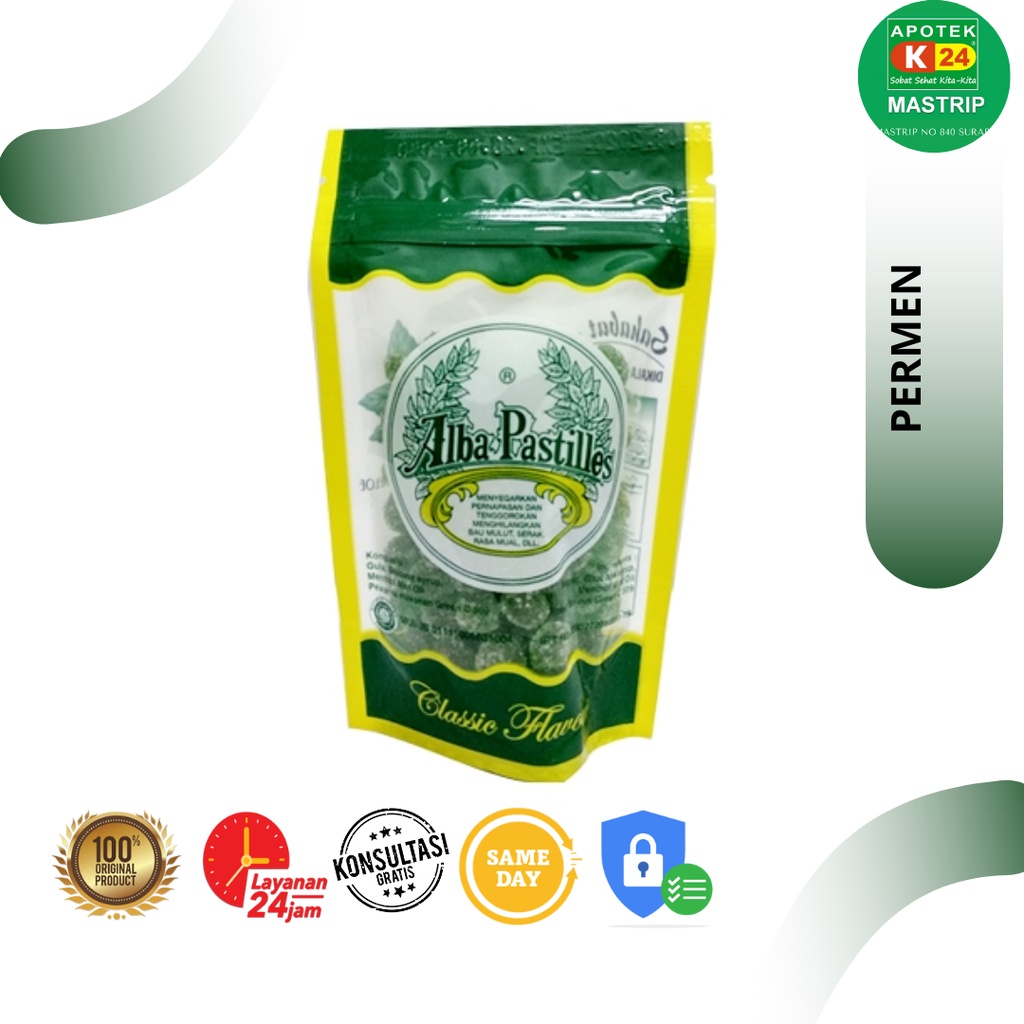 Jual Alba Pastiles Permen / Menyegarkan Tenggorokan Bau Mulut / Mint ...
