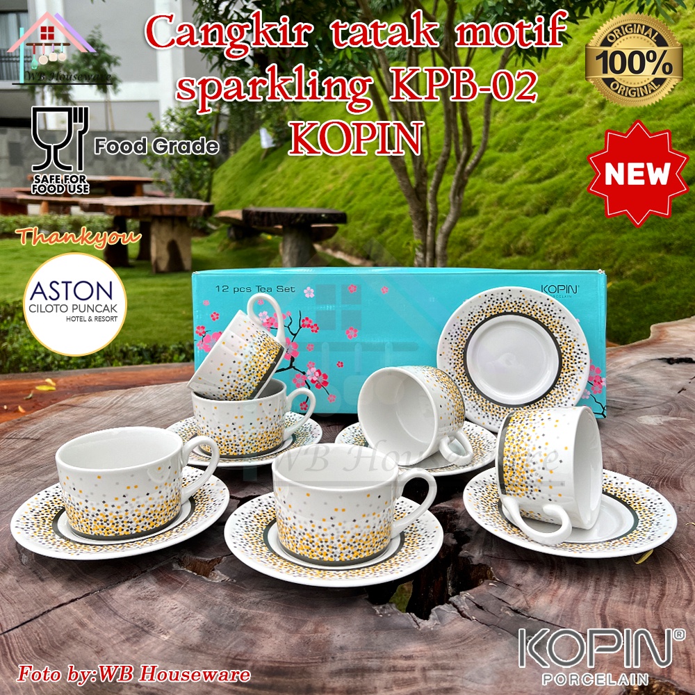 Jual DOJO BY KOPIN 6 pasang cangkir set porcelain motif black noory ...