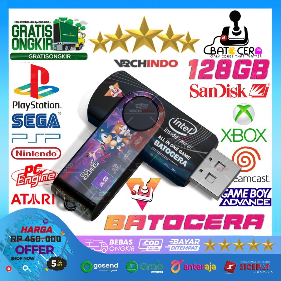 Jual Flashdisk game batocera, Emulator game PC, colok dan main, BISA ...